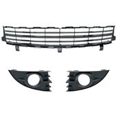 Grille inférieure pare-chocs avant noire pour Renault Scénic 2 (2006-2009)